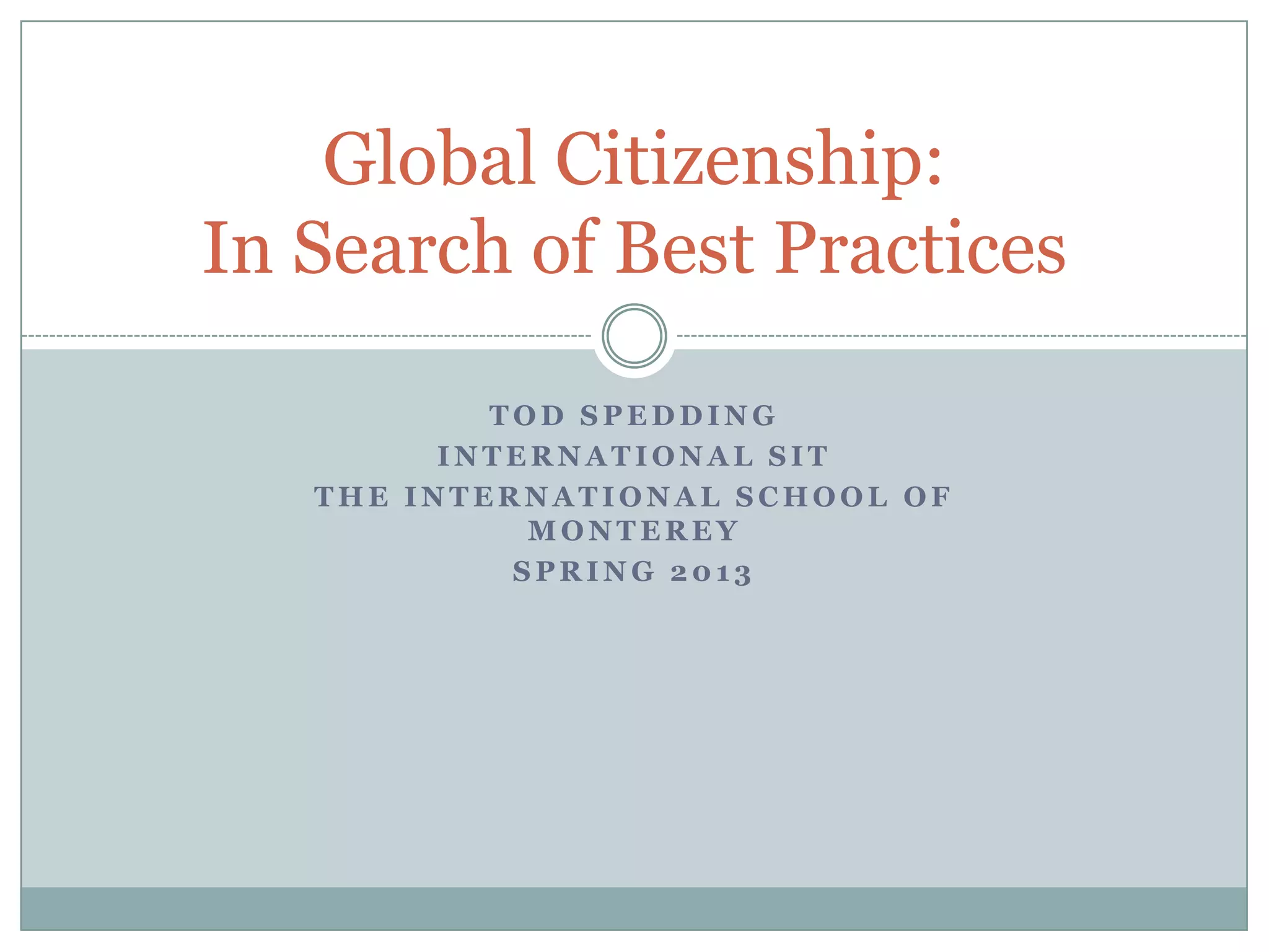 Global Citizenship Presentation | PPTX