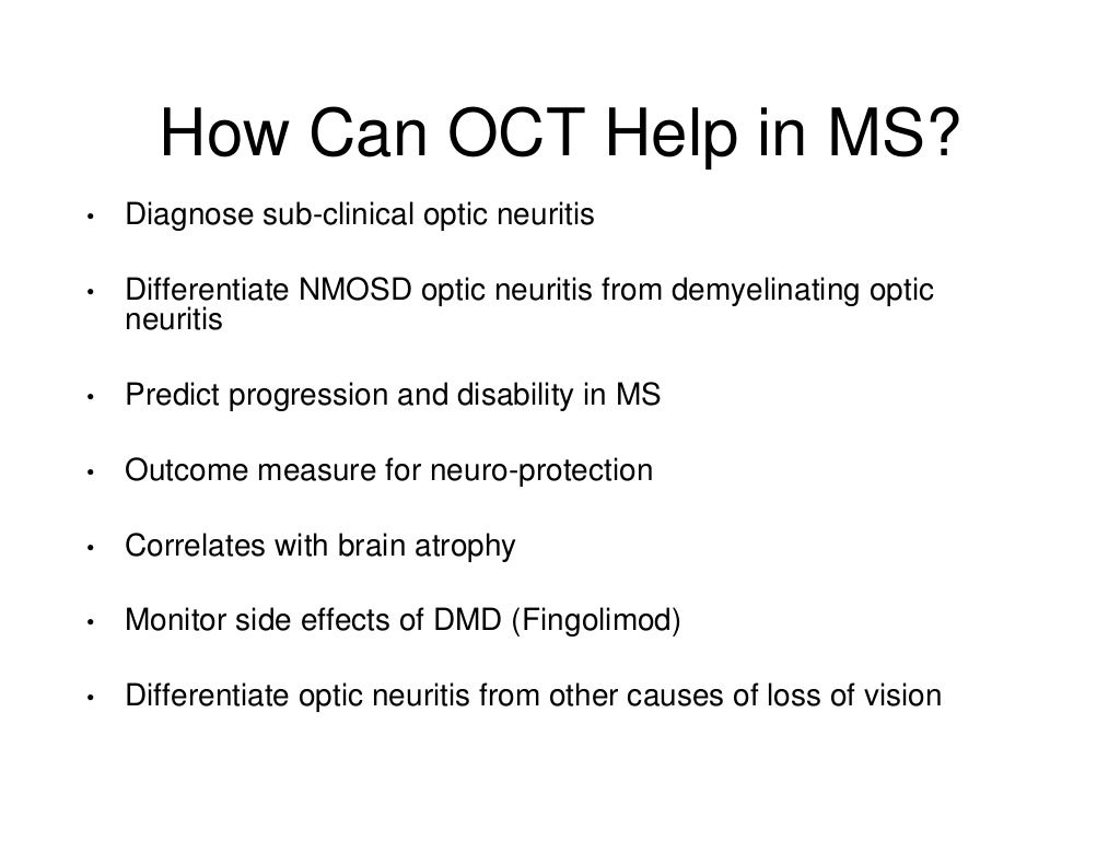 Optic Neuritis and OCT in Multiple Sclerosis