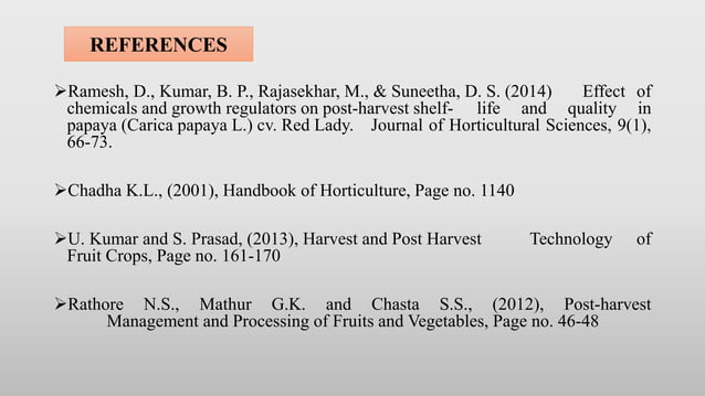 METHODS OF POST HARVEST HANDLING INCLUDING :- PRE-COOLING, WAXING ...