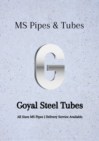 MS Pipes & Tubes | PDF
