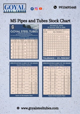 MS Pipes & Tubes | PDF