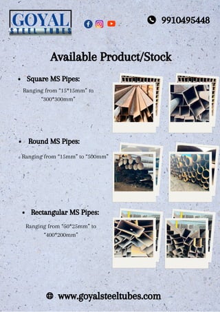MS Pipes & Tubes | PDF