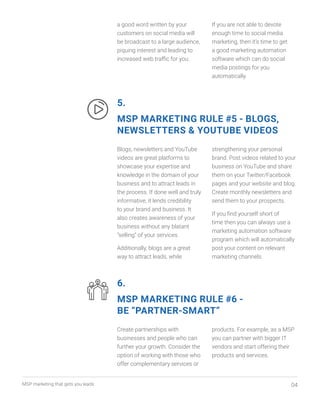 MSP marketing that get you leads | PDF