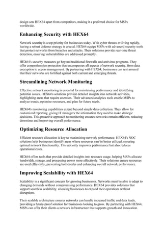 Streamline Your IT with Managed NOC Services with HEX64 | PDF