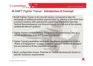 MSPO - Leonardo Aircraft Division: M-346, the dual role concept | PDF