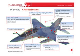 MSPO - Leonardo Aircraft Division: M-346, the dual role concept | PDF