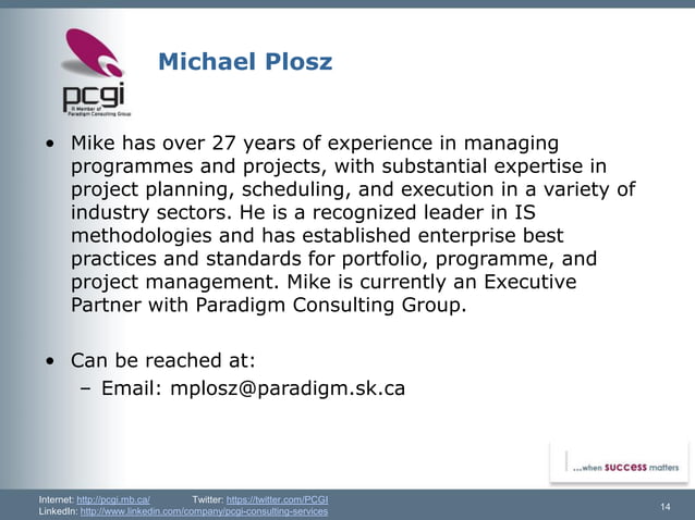MSP Overview Paradigm Consulting Group PCGI | PPT