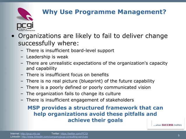 MSP Overview Paradigm Consulting Group PCGI | PPT