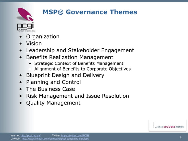 MSP Overview Paradigm Consulting Group PCGI | PPT