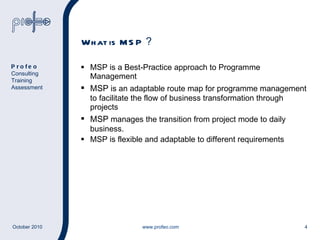 MSP - Programme Management at its best | PPT