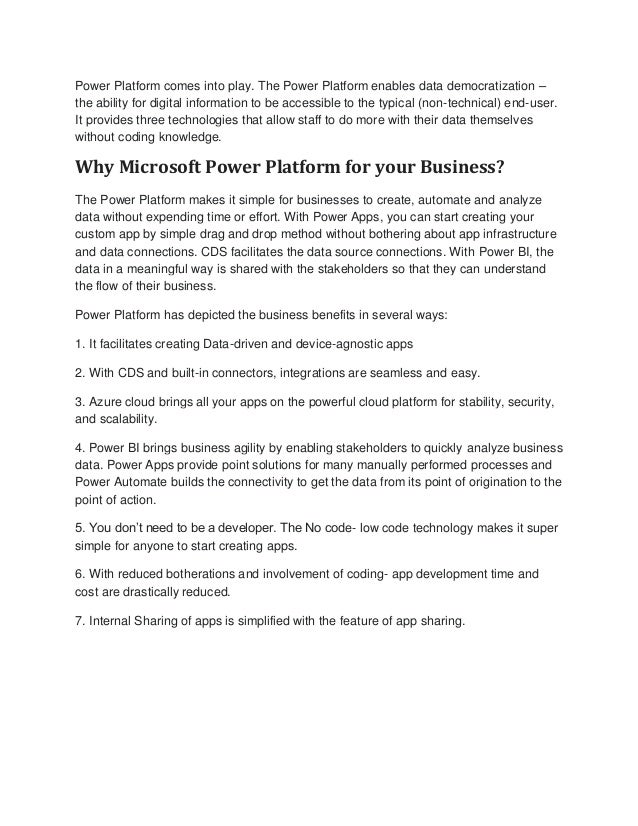 What is Microsoft Power Platform? | PDF