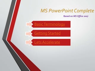 Ms powerpoint 2007 presentation by sarmad baloch | PPTX