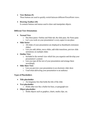 Ms PowerPoint basic | DOC