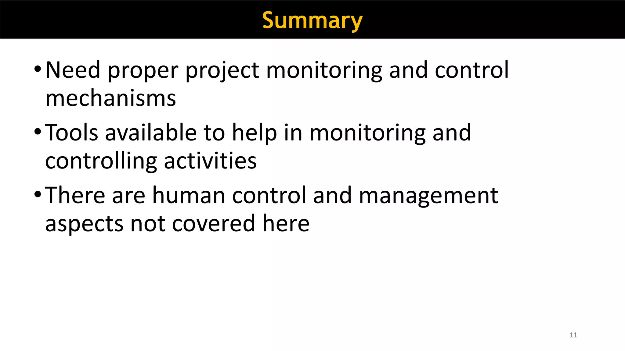 project monitoring and control | PPTX