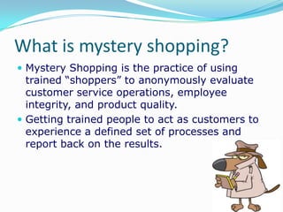 mystery shopping | PPTX
