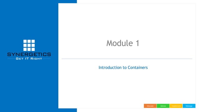 Introduction to Containers & Diving a little deeper into the benefits ... Introduction to Containers & Diving a little deeper into the benefits ...