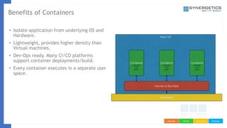 Introduction to Containers & Diving a little deeper into the benefits of Containerisation | PPT