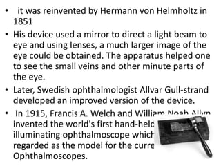 ppt on direct opthalmoscopy | PPTX