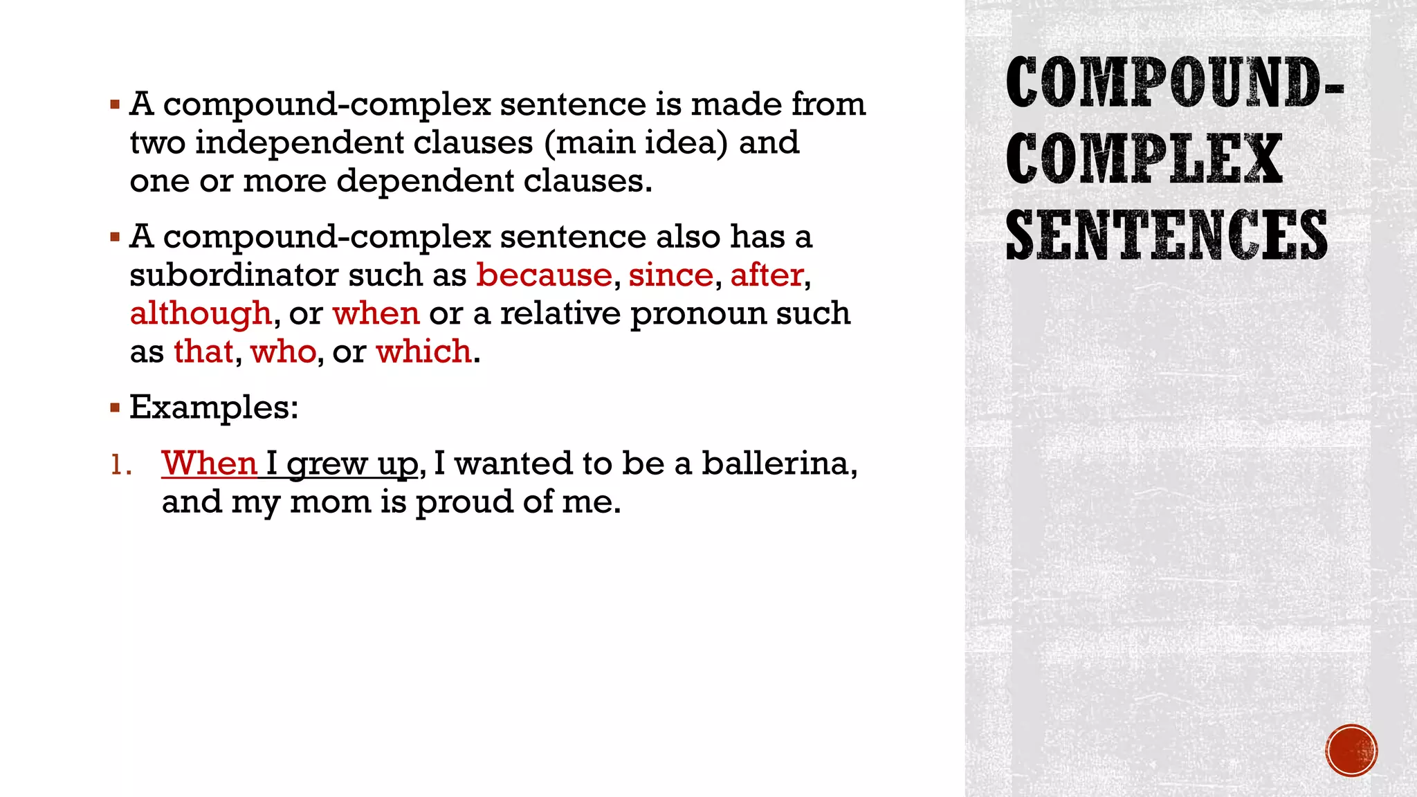 Compound & Compound Complex Sentences - Presentation Slides - By Rehan ...