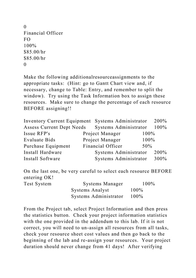 MS Project - Lesson #2 - Managing Project ResourcesObjectives - .docx