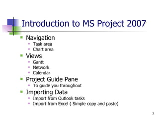 Ms Project 2007(Basic) | PPT