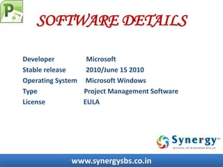 Ms project 2010 - Synergy | PPSX