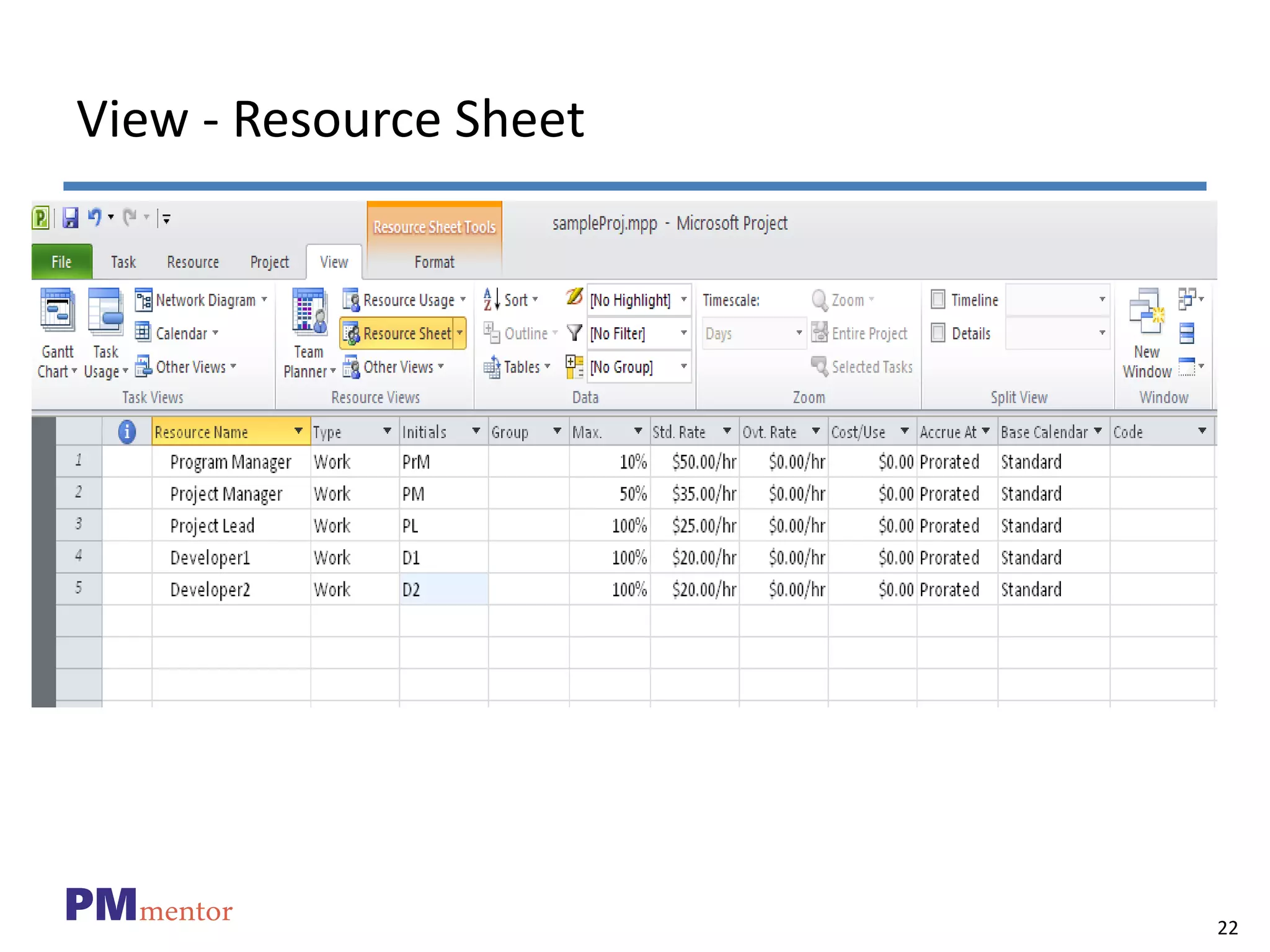 Introduction to MS project | PPSX