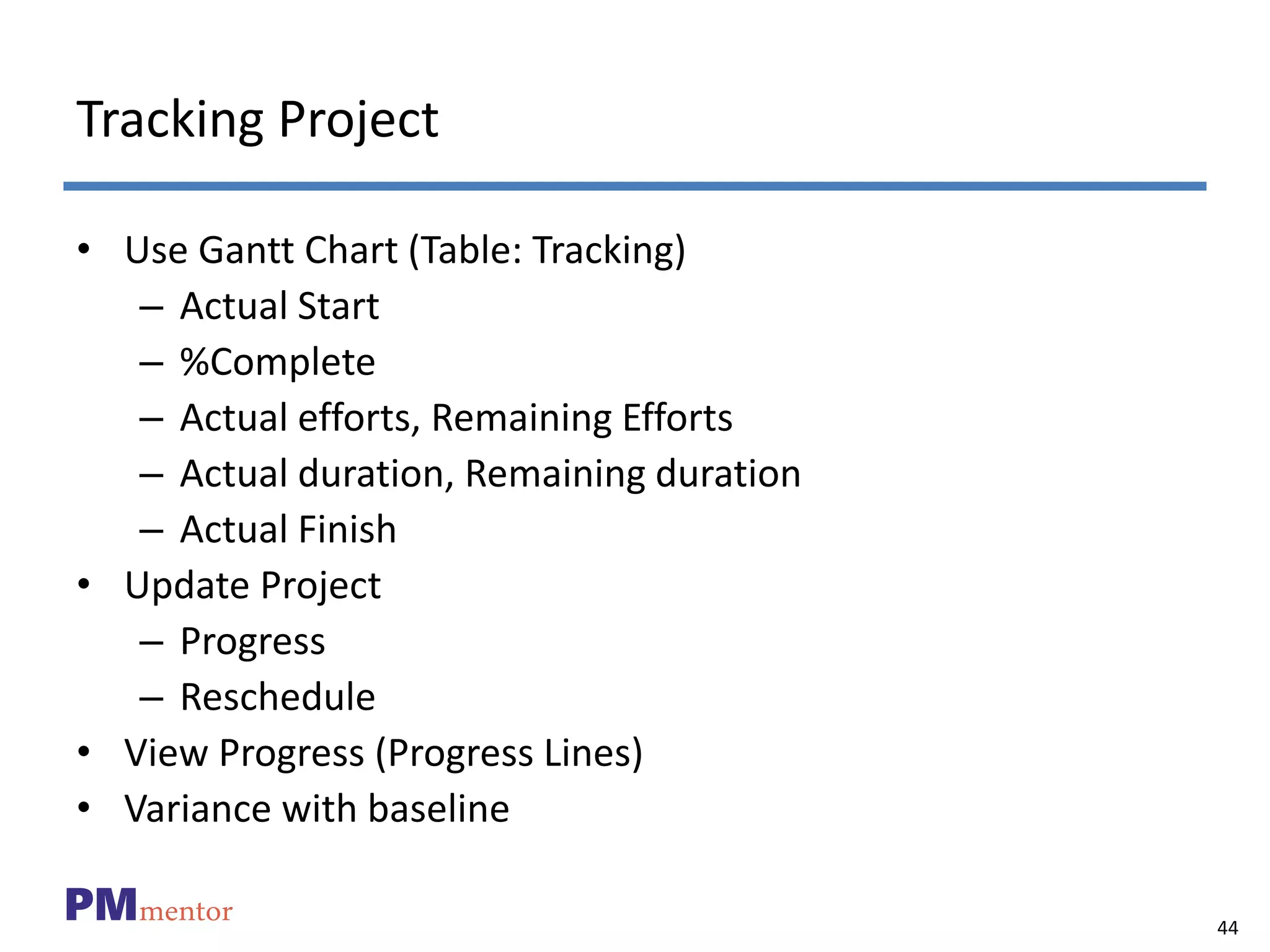 Introduction to MS project | PPSX