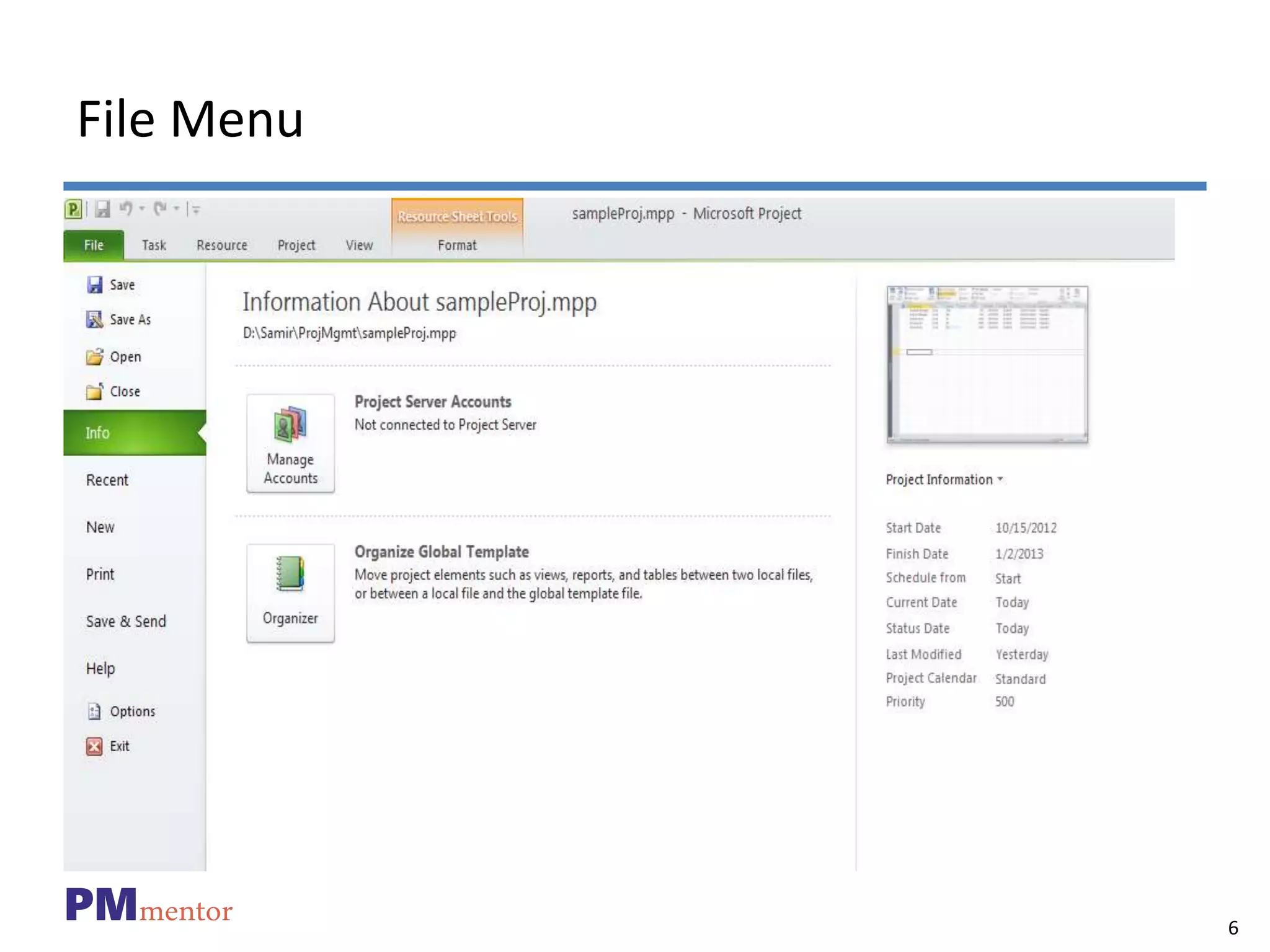 Introduction to MS project | PPSX