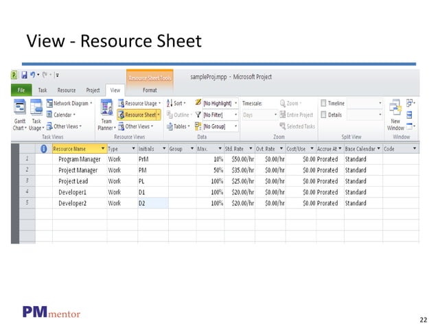 Introduction to MS project | PPSX