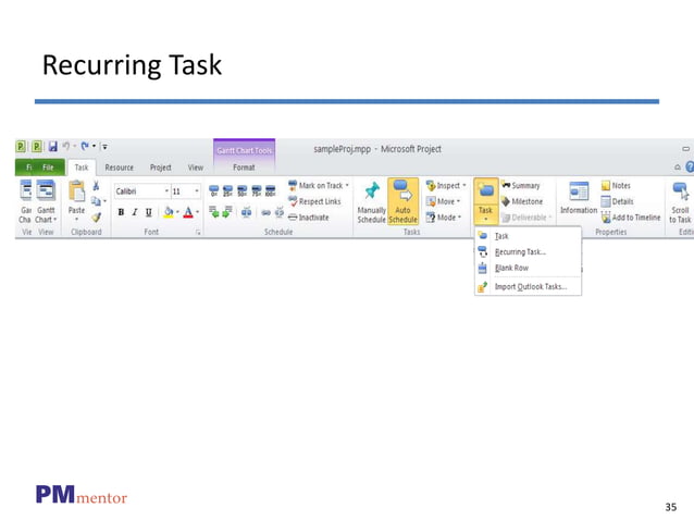 Introduction to MS project | PPSX