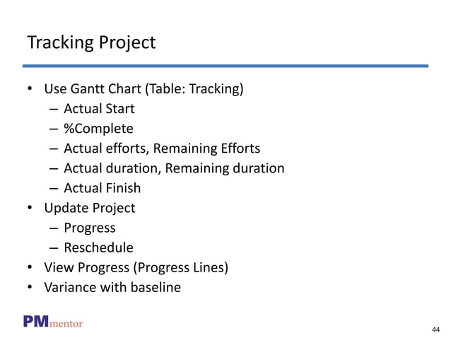 Introduction to MS project | PPSX