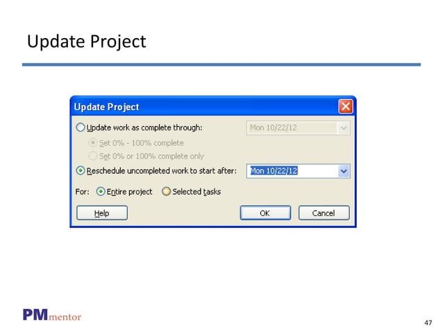 Introduction to MS project | PPSX