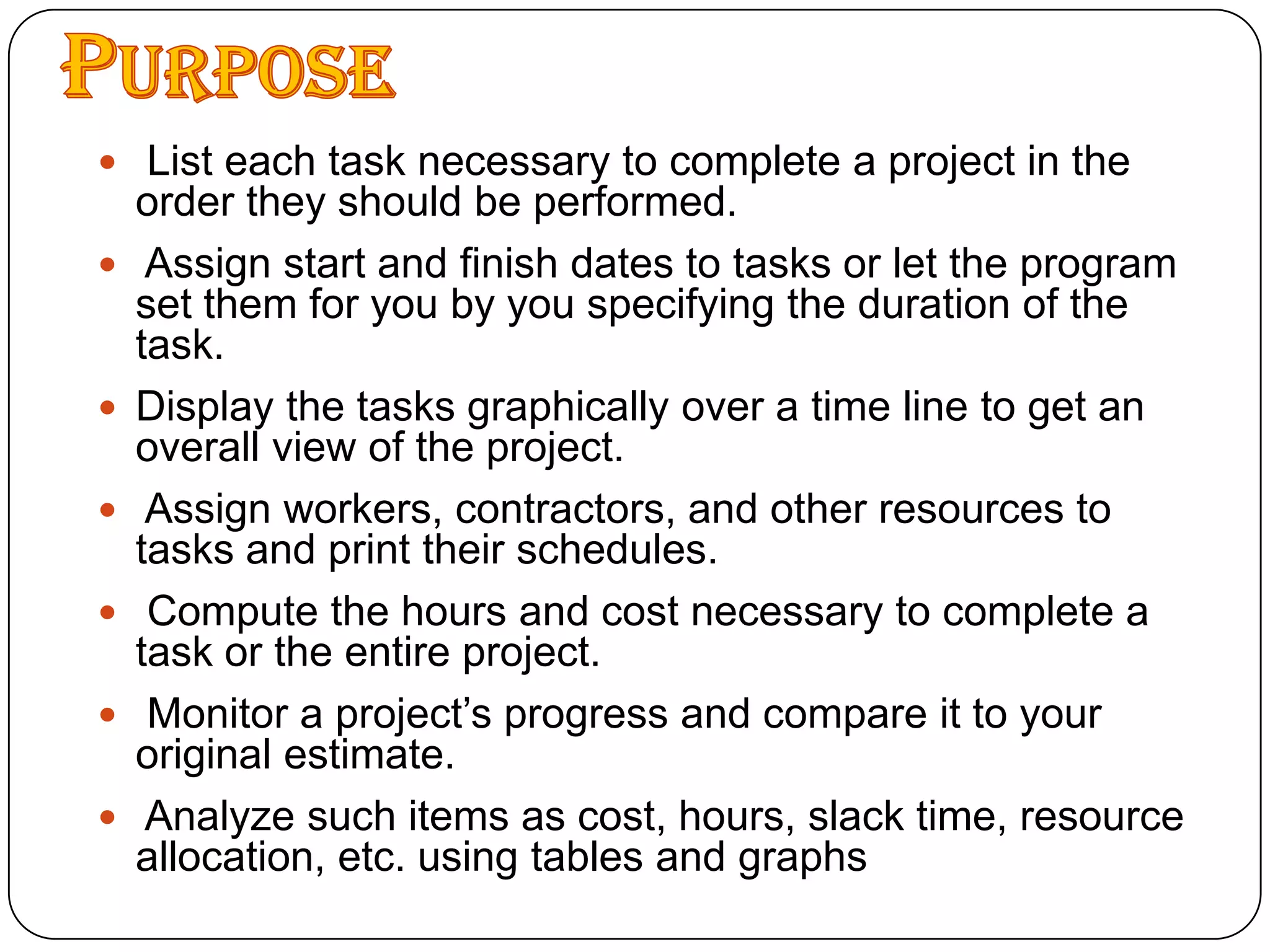 MS Project Presentation | PPTX