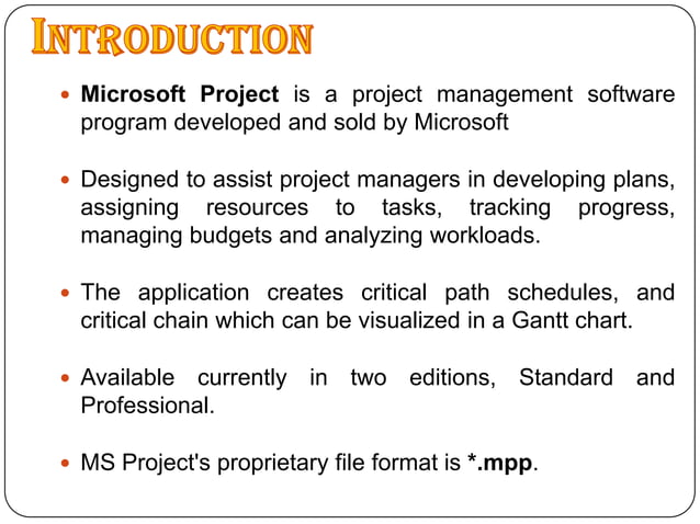 MS Project Presentation | PPTX | Computer Software and Applications | Computing