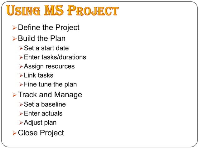 MS Project Presentation | PPTX | Computer Software and Applications | Computing