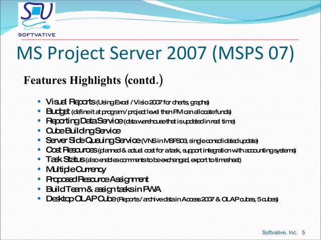 MS Project Server Beneficial Features | PPT