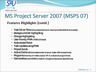 MS Project Server Beneficial Features | PPT