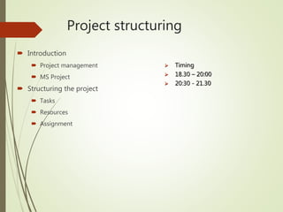 MS Project training | PPT
