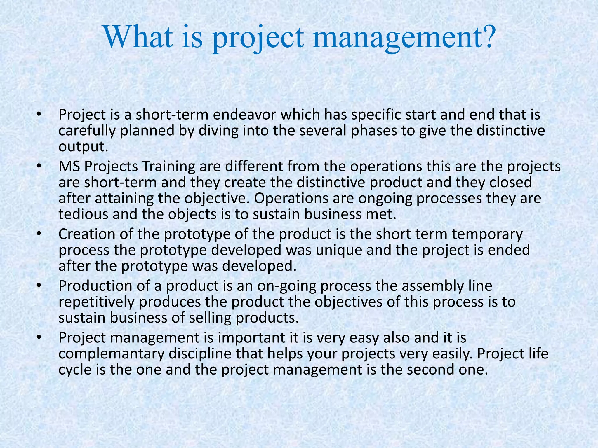 Ms project training ppt | PPTX
