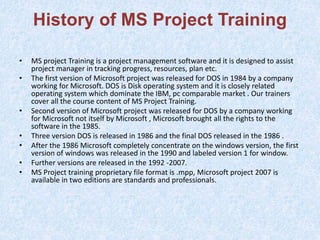 Ms project training ppt | PPTX