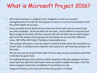 Ms project training ppt | PPTX