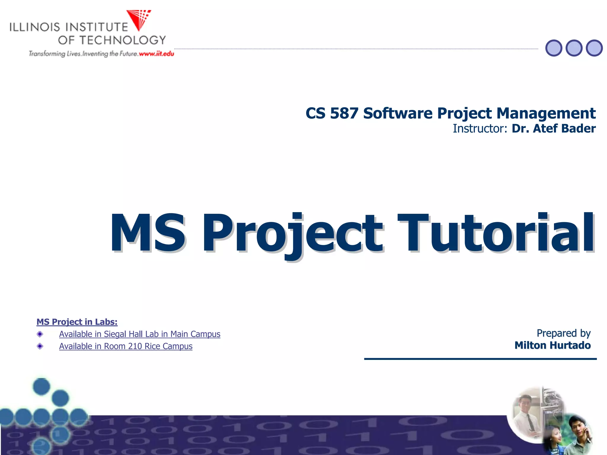 Ms project tutorial | PDF