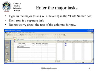 Ms project working example | PPT