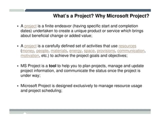 Ms Project Workshop | PPT