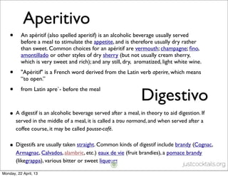 Modern Service Professional Series Week #4 - Aperitif to Digestif | PDF