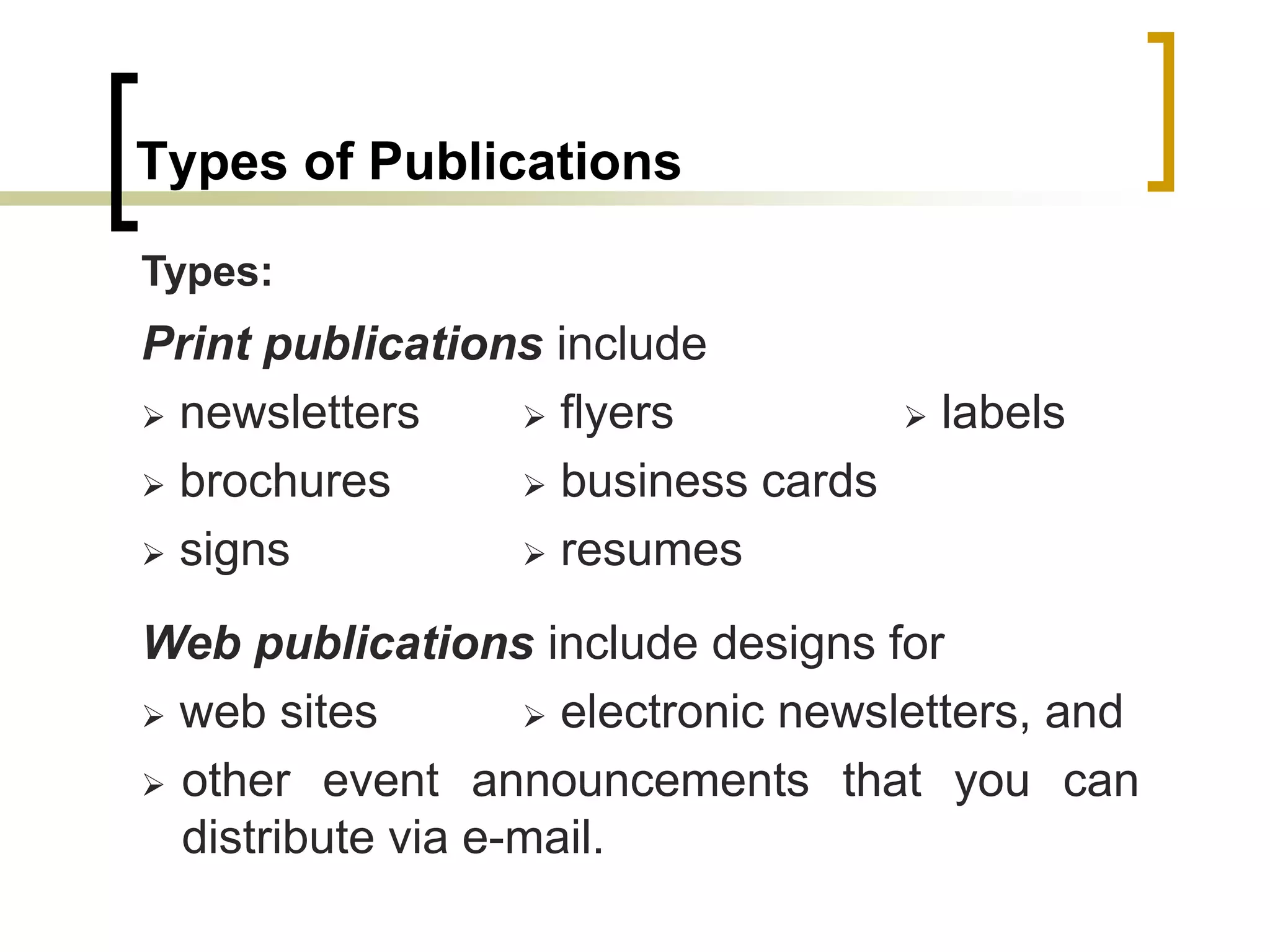 Ms Publisher Ppt