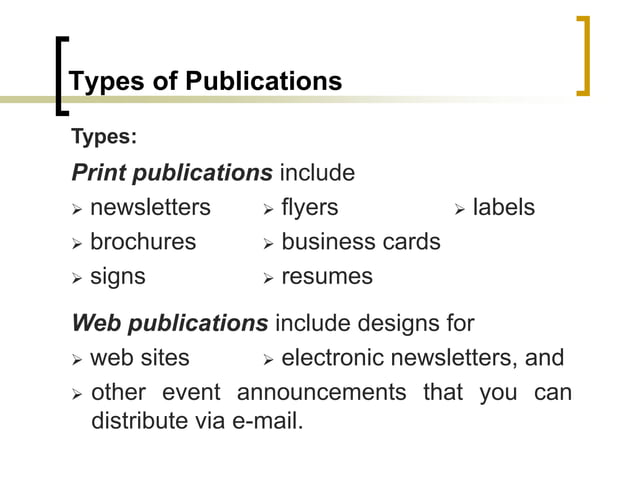 MS Publisher.ppt | Desktop Publishing | Computer Software and Applications