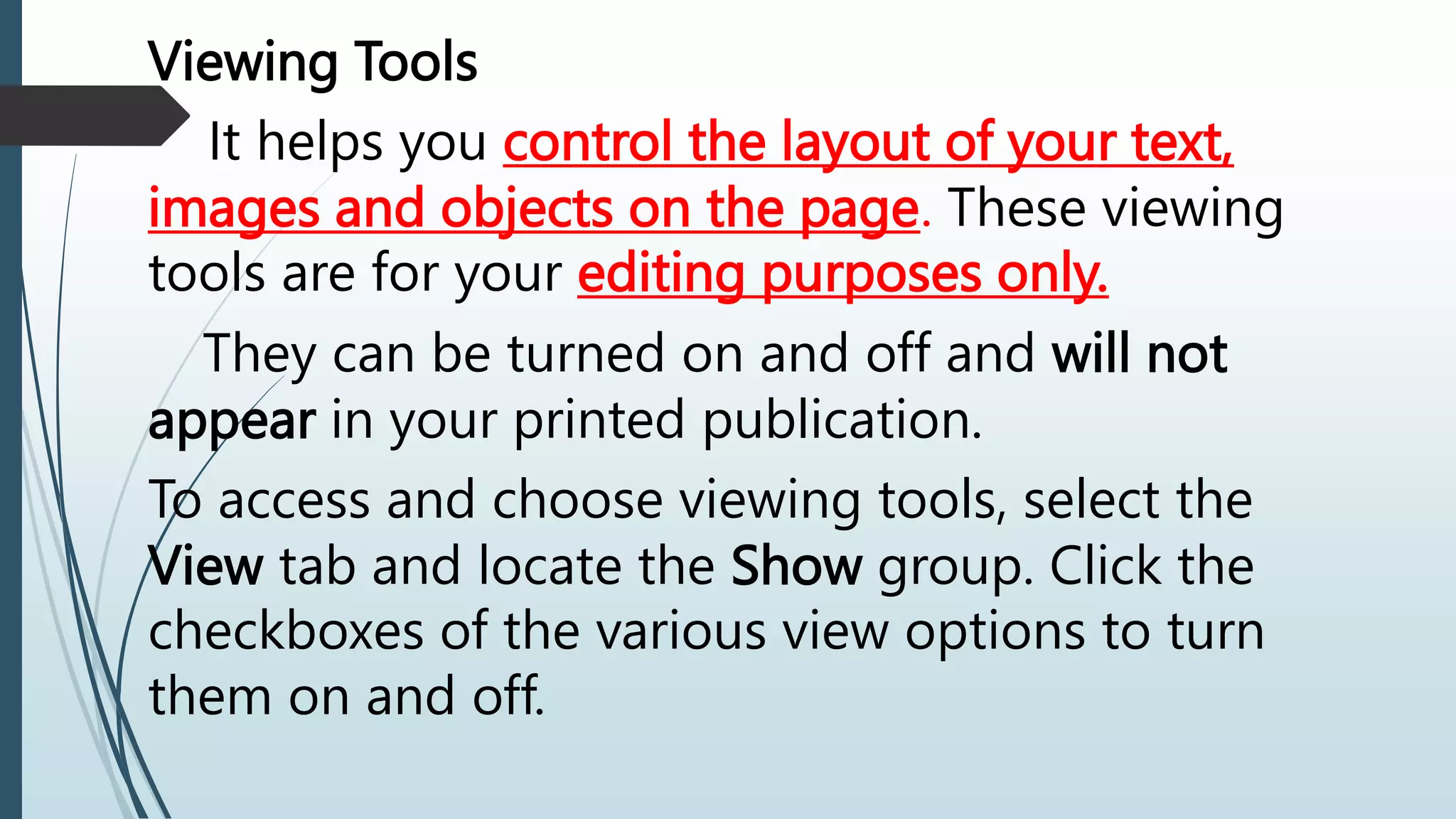 MS PUBLISHER- Basic Parts and Functions.pptx