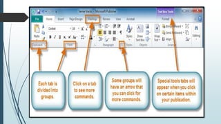 Parts Of Microsoft Publisher